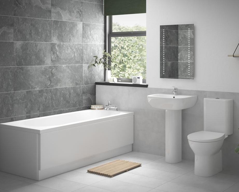 Aquarius Urbano Complete Bath Suite (with Single Ended 1700mm Bath ...
